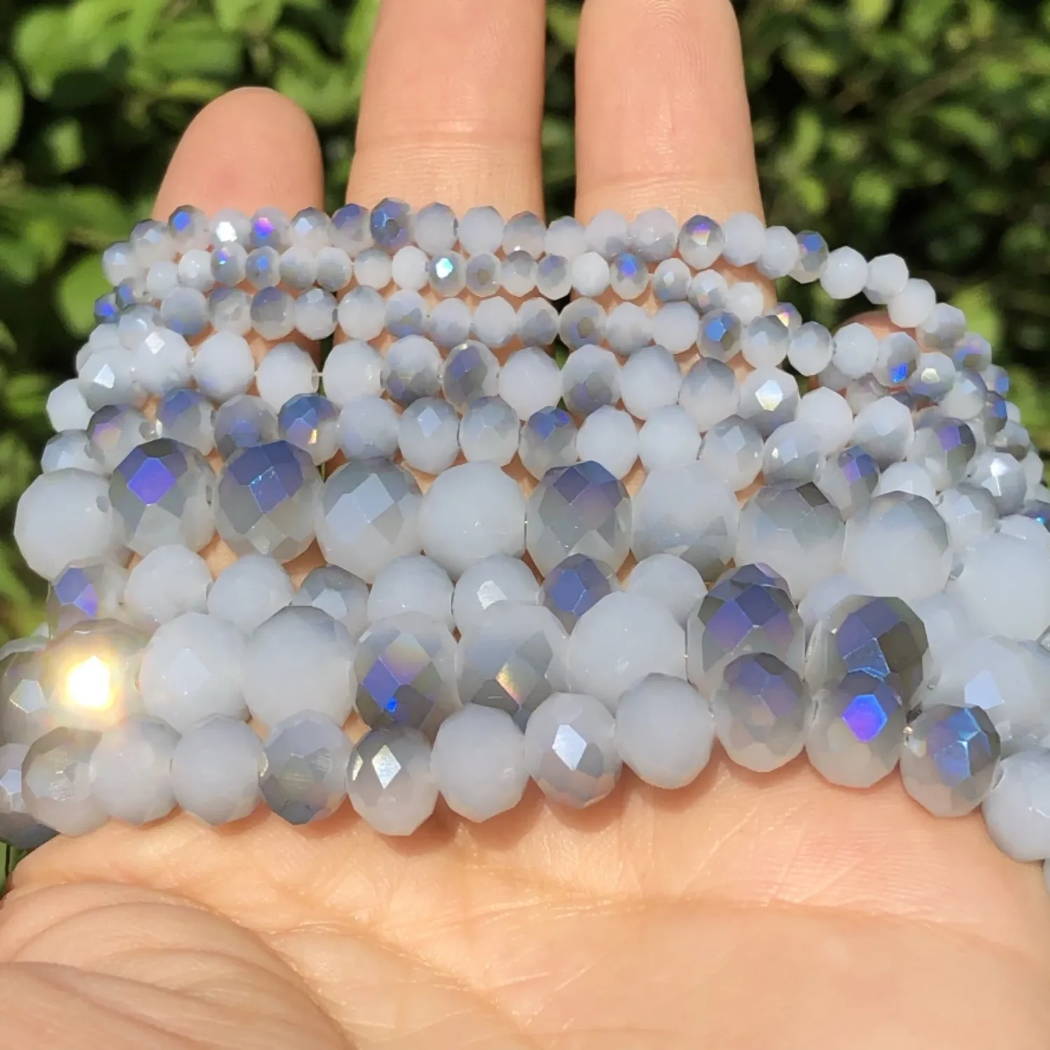 DHgate.com:Wholesale AB Blue Rondelle Austria Crystal Glass Beads for ...