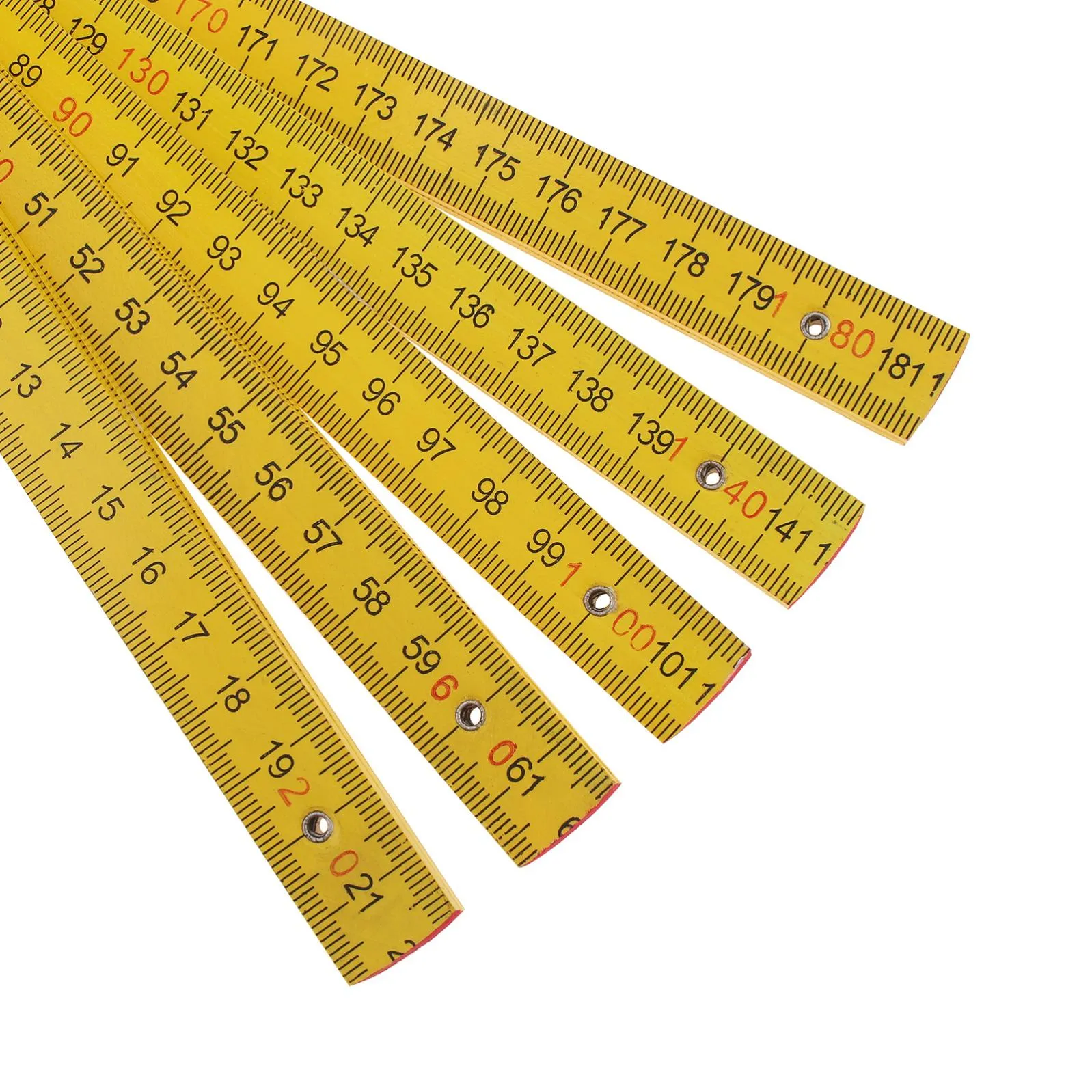 2m Folding Ruler Wooden Carpenter Tool Double-Sided Inch and Metric ...