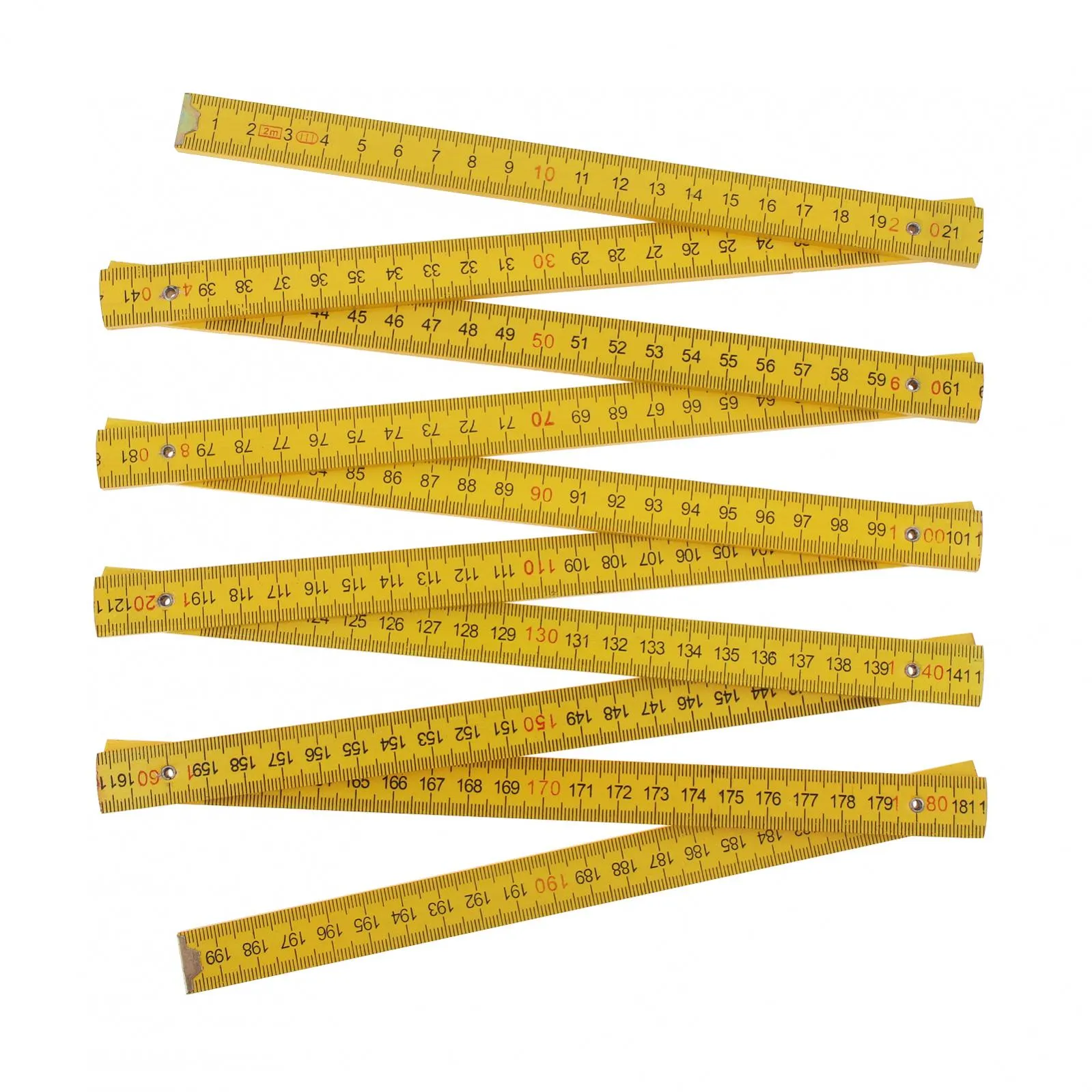 2m Folding Wooden Ruler: Double-Sided Inch & Metric Scale for Carpentry ...