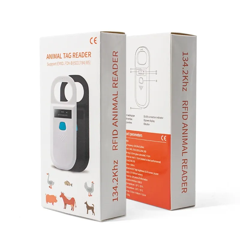 ISO Pet Microchip Reader Scanner - Portable Handheld USB Rechargeable ...