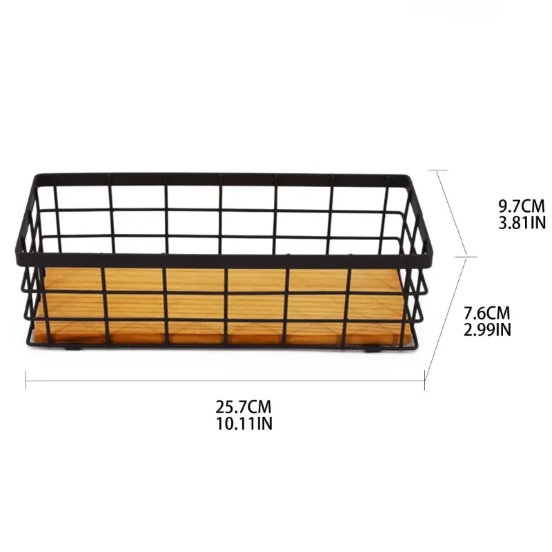 DHgate.com:Rustic Metal Wire Storage Bin with Handles, Set of 3, Black ...