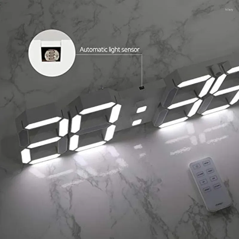 DHgate.com:Mooas 3D LED Wall Clock: Large 15" Display, Remote Control ...