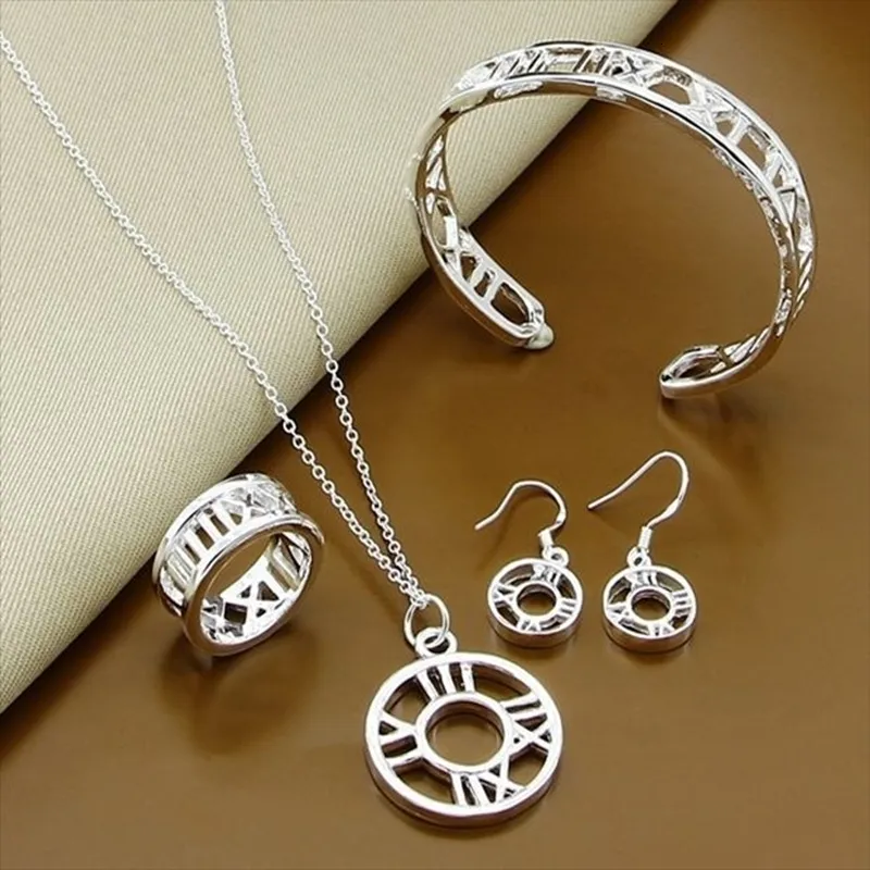 Wholesale 925 Sterling Silver Jewelry Set with Necklace, Bangles ...