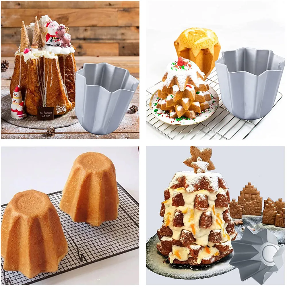 DHgate.com:4-Piece Aluminum Cake Molds: Octagonal Bread Baking Pan for ...