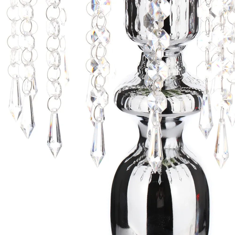 Crystal Acrylic Beads S Shaped Curtain Rod Rotating Track For Wedding ...