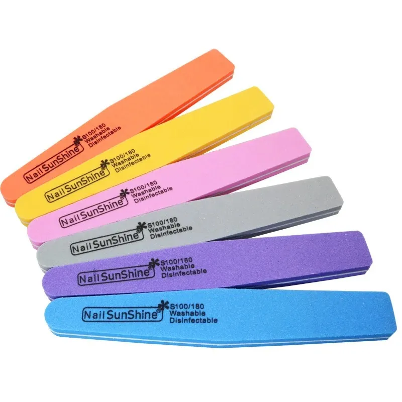 Double-sided Nail File Blocks Colorful Sponge Nail Polish Buffing ...