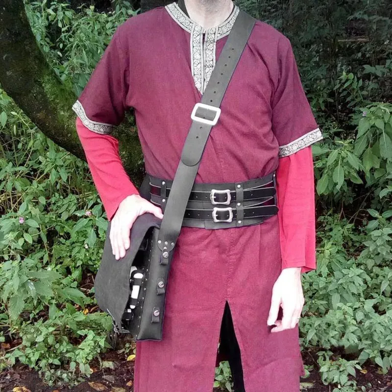 DHgate.com:Steampunk Leather Messenger Bag, Brown Medieval Viking ...