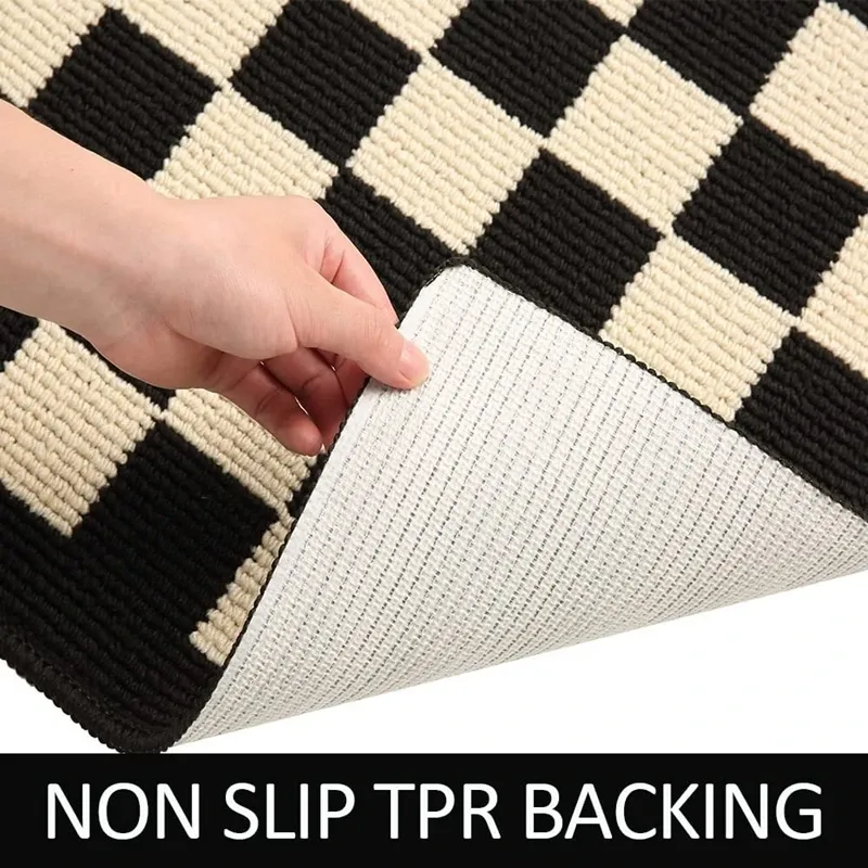 DHgate.com:Checkered Geometric Pattern Indoor Doormat: Absorbent & Thin ...