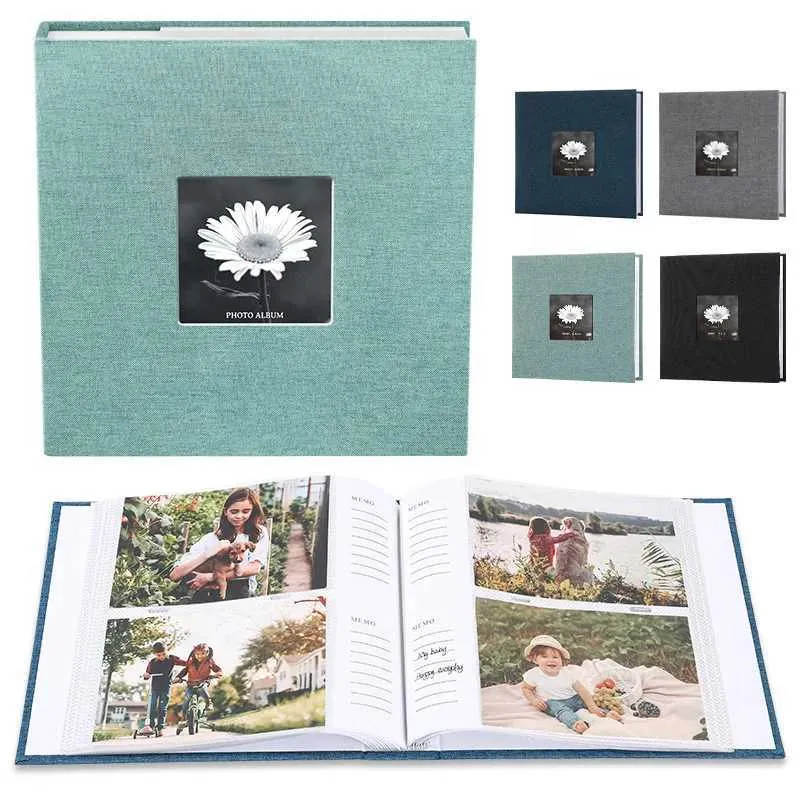 Photo Storage Album 6-Inch Interleaf Type with Lace Cover Holds 200-300 ...