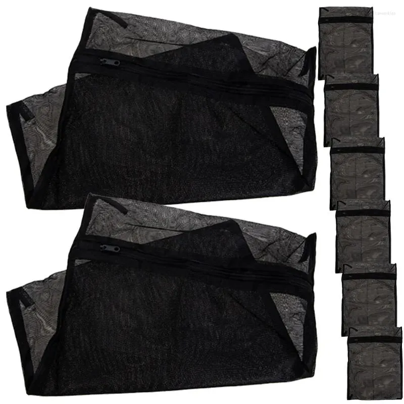 8-Pack Black Mesh Laundry Bags for Delicates: Protect & Organize from ...