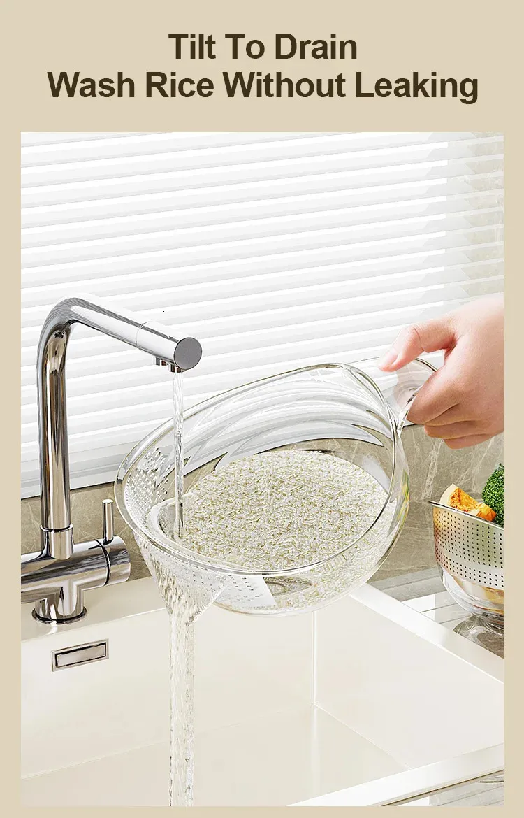 Mr. Basket Kitchen Household Vegetable Wash Basin Drain Basket - Multi ...