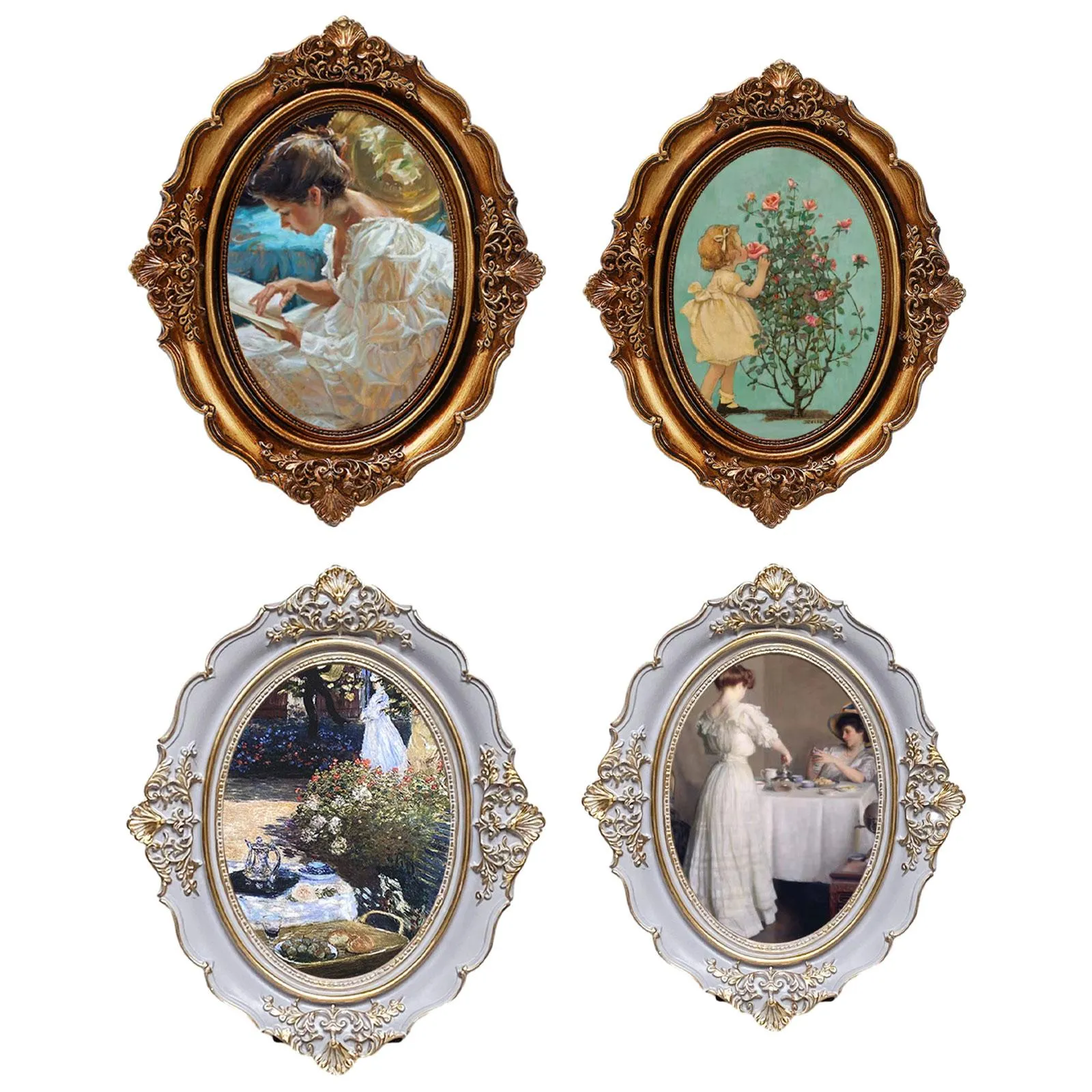 antique looking oval frames