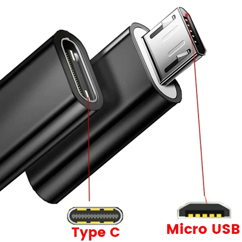 USB Type C Female To Micro USB Male Adapter Type C To Micro USB Charger ...
