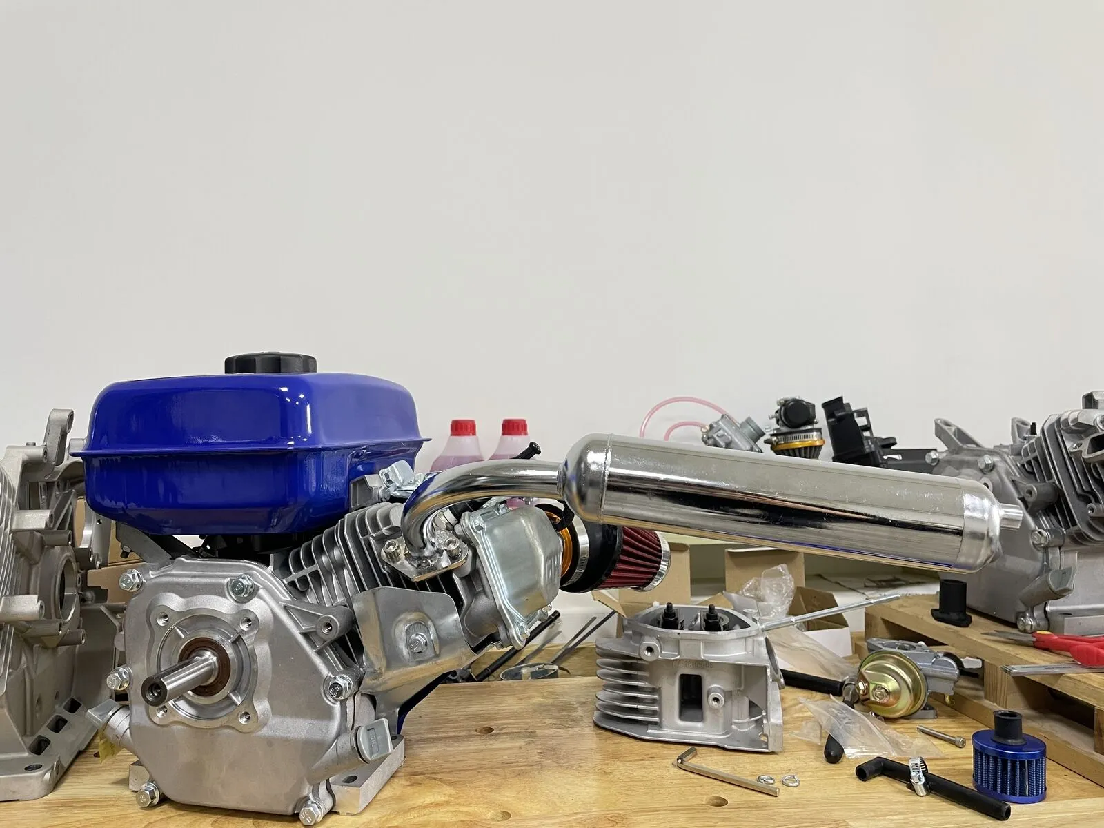 Exhaust Pipe Header W/ Muffler for Predator 212cc GX200 CT200U Coleman ...