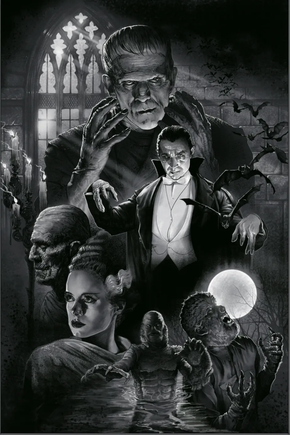 bride of frankenstein wall art