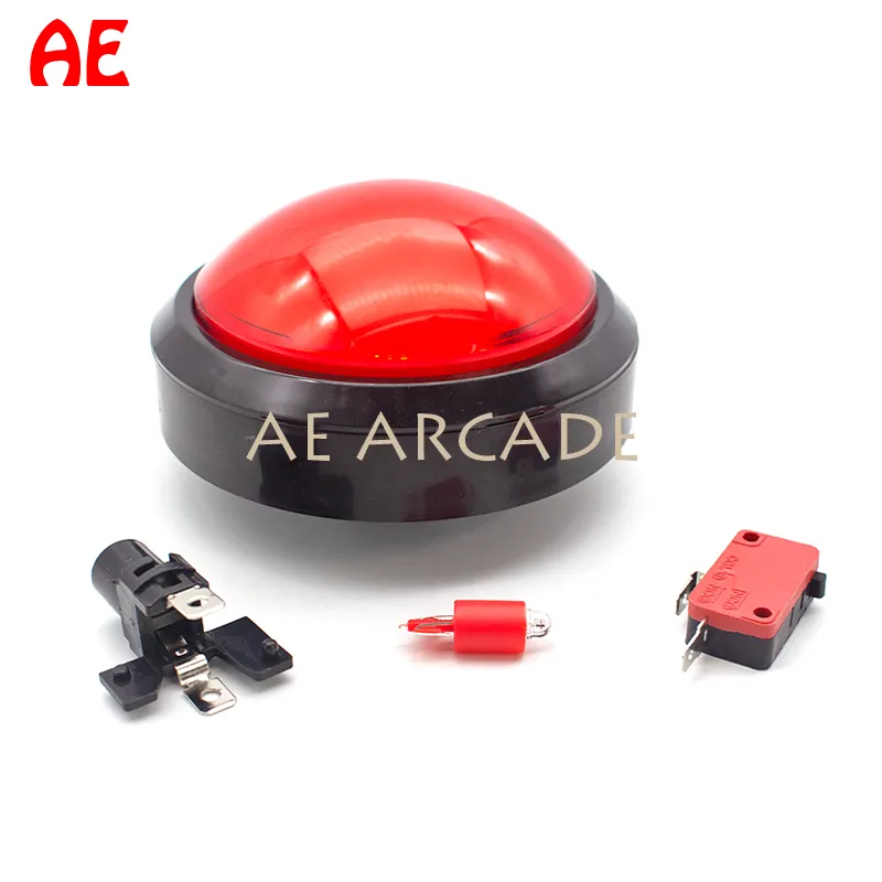 5V/12V LED 100mm Large Dome Type Illuminated Arcade Push Buttons for ...