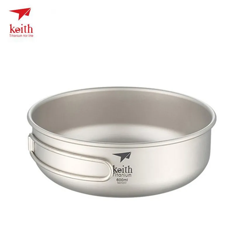 Keith Titanium Folding Bowls with Foldable Handles, 300/400/500/600 ml ...