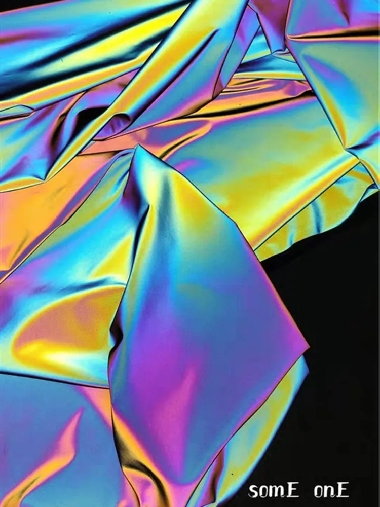Rainbow Gradient Reflective Fabric Cloth for DIY Background Decor and ...