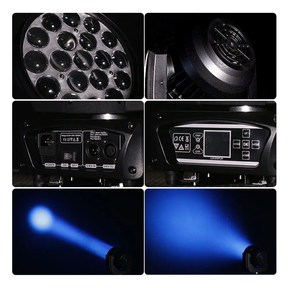 DHgate.com:19x15W RGBW 4in1 LED Moving Head Wash Zoom Lights for DJ ...