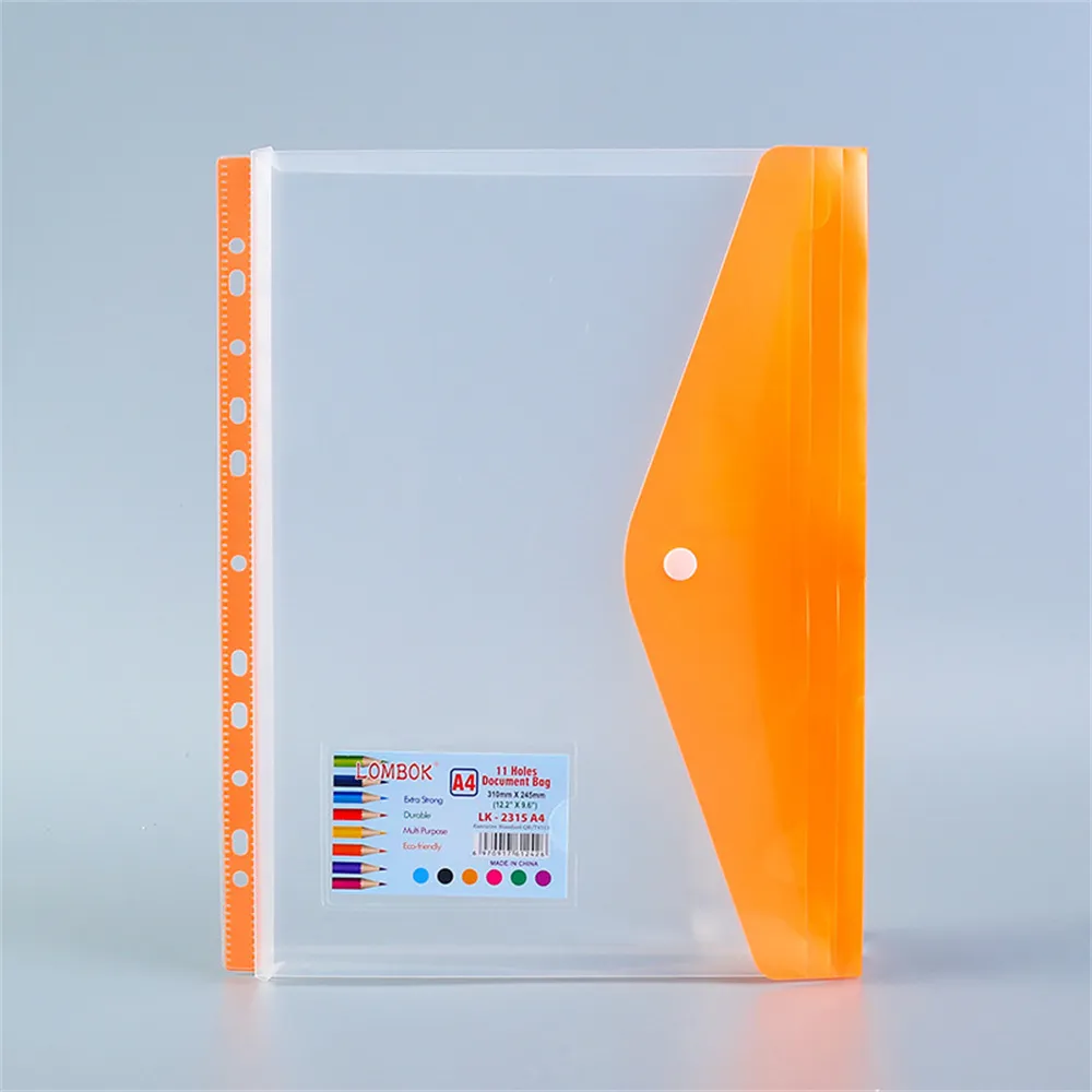 Wholesale A4 Large Plastic File Folders Colorful Document Envelopes For ...