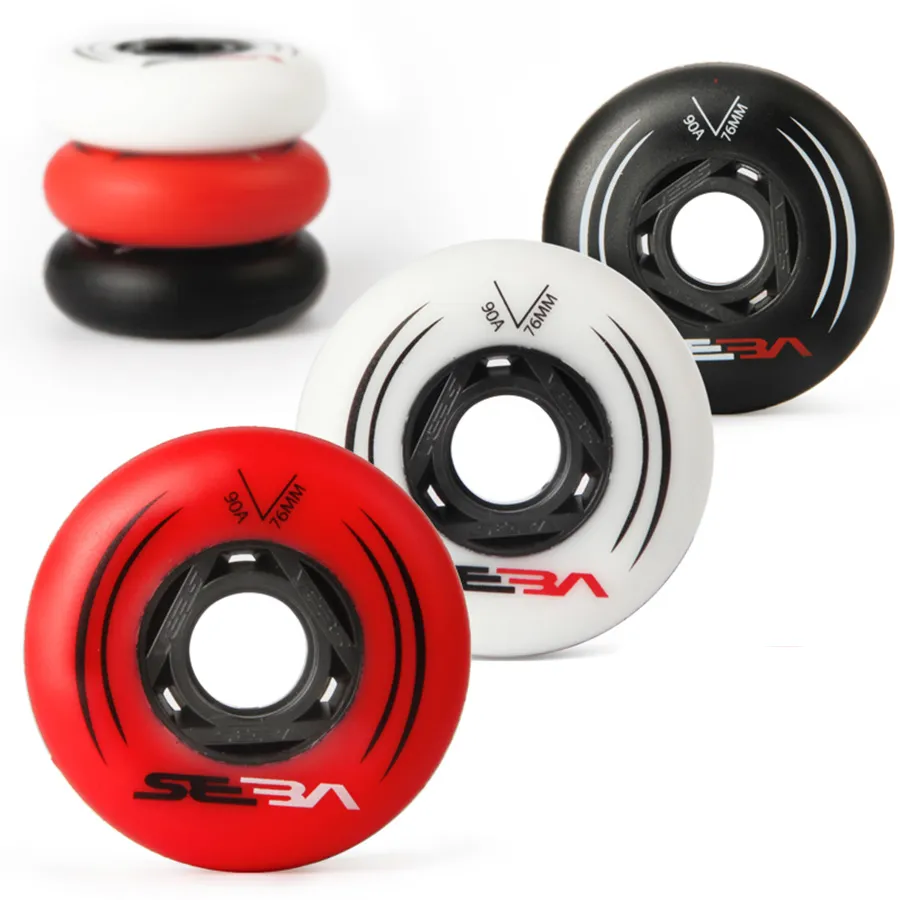 SEBA Inline roller skate wheels - 8 Pack, 85A and 90A, Patines Tire for ...