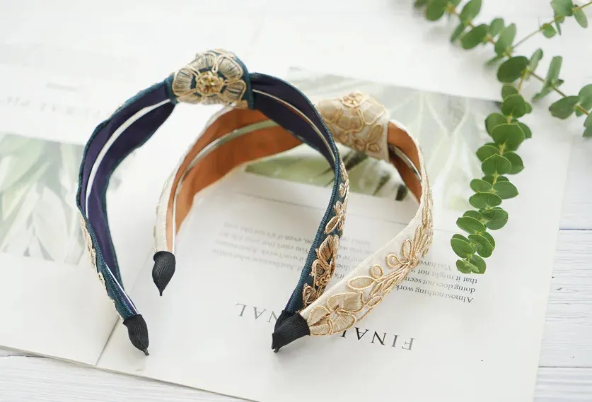 Fashion Korean Style Ink Painting Flowers Hairband For Women Girls ...