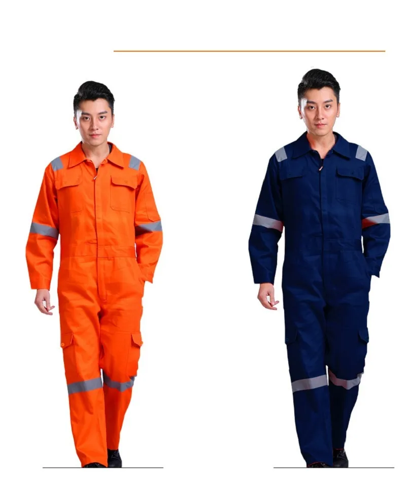 DHgate.com:Men's Hi-Vis Overalls: Blue & Orange Reflective Safety ...