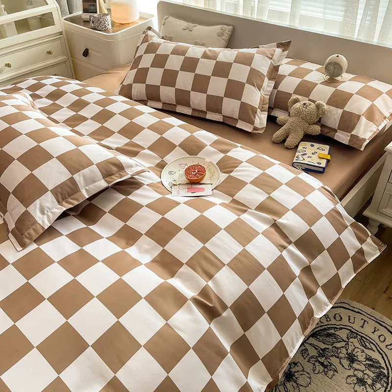 checkered linen sheets