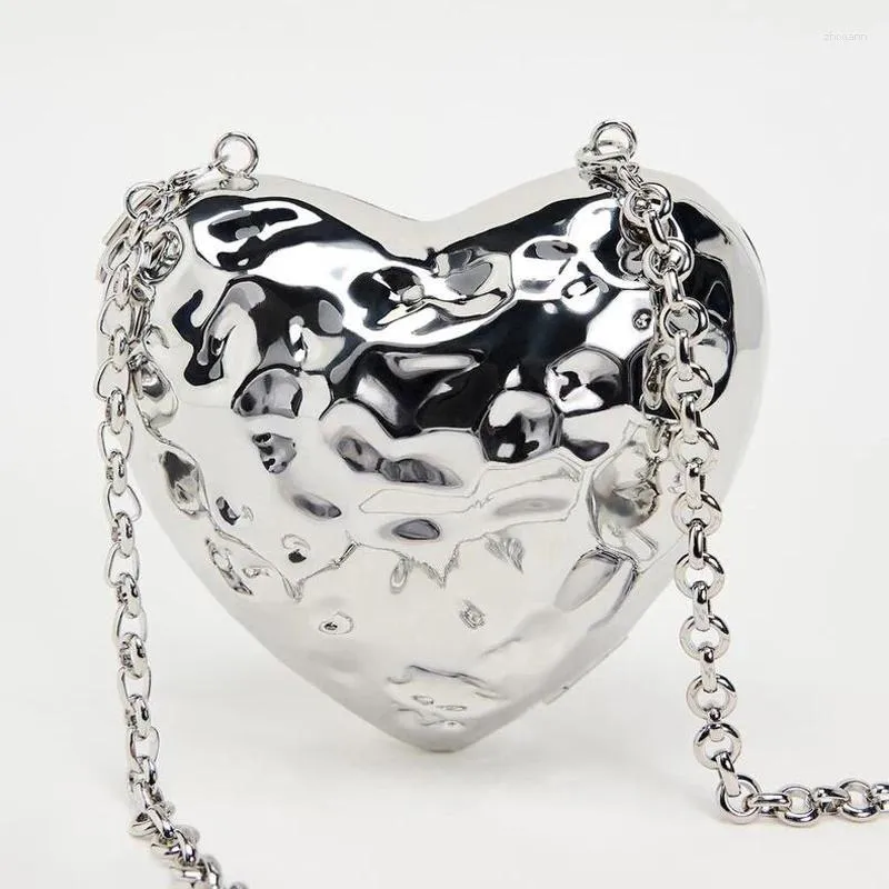 Cute Shoulder Purses Love Heart Crossbody Mini Metal Box Bag New Spring ...