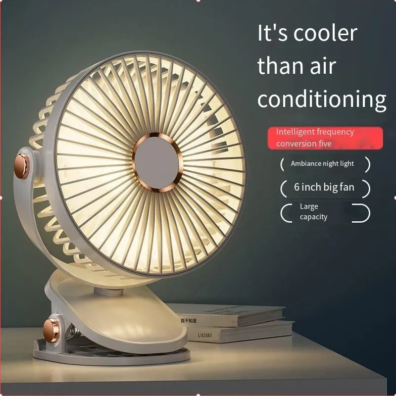 USB Mini Desk Fan with Clip, Five-Speed Wind, Quiet Operation, 720 ...