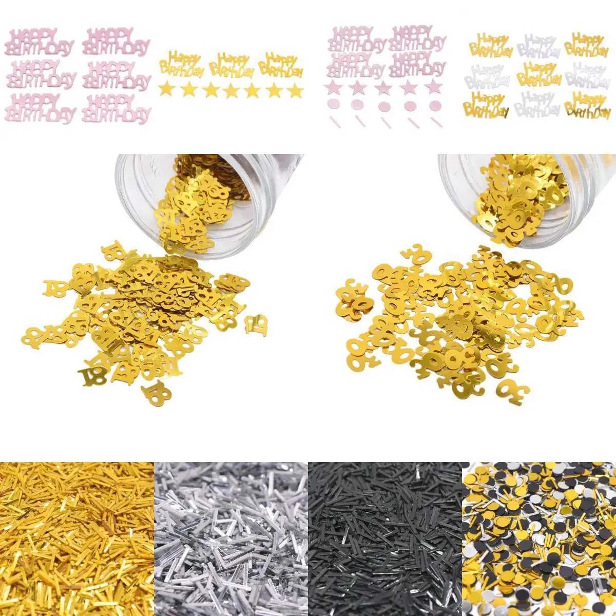 Glitter Banners Streamers Confetti, Rose Gold & Silver, 15g, Perfect ...