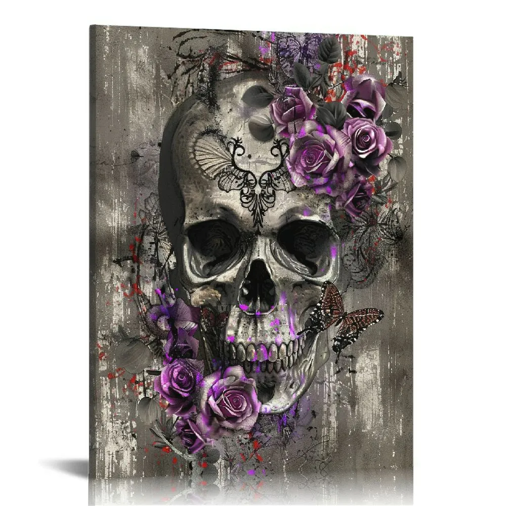 purple sugar skull