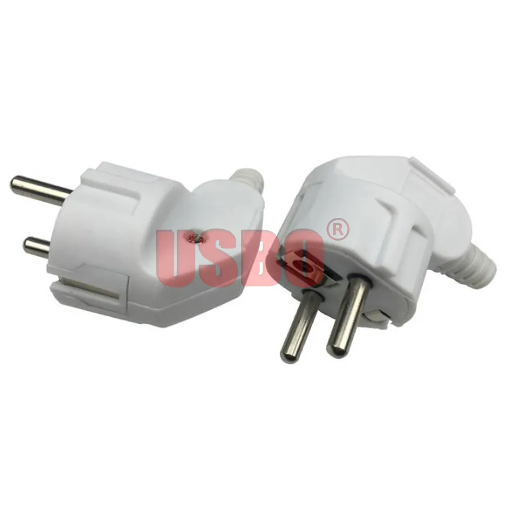 Elbow Black White 16A 250V Detachable Electric Plug Power Cable Wiring ...