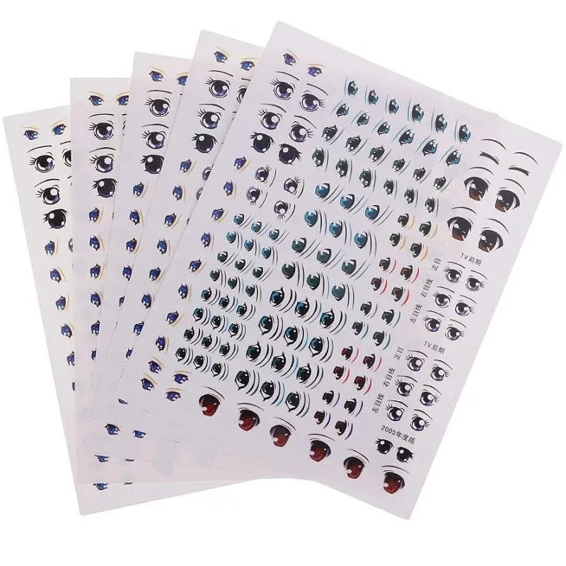 DIY Doll Eye Stickers: 1 Sheet Water Activated Stickers For Clay Dolls ...