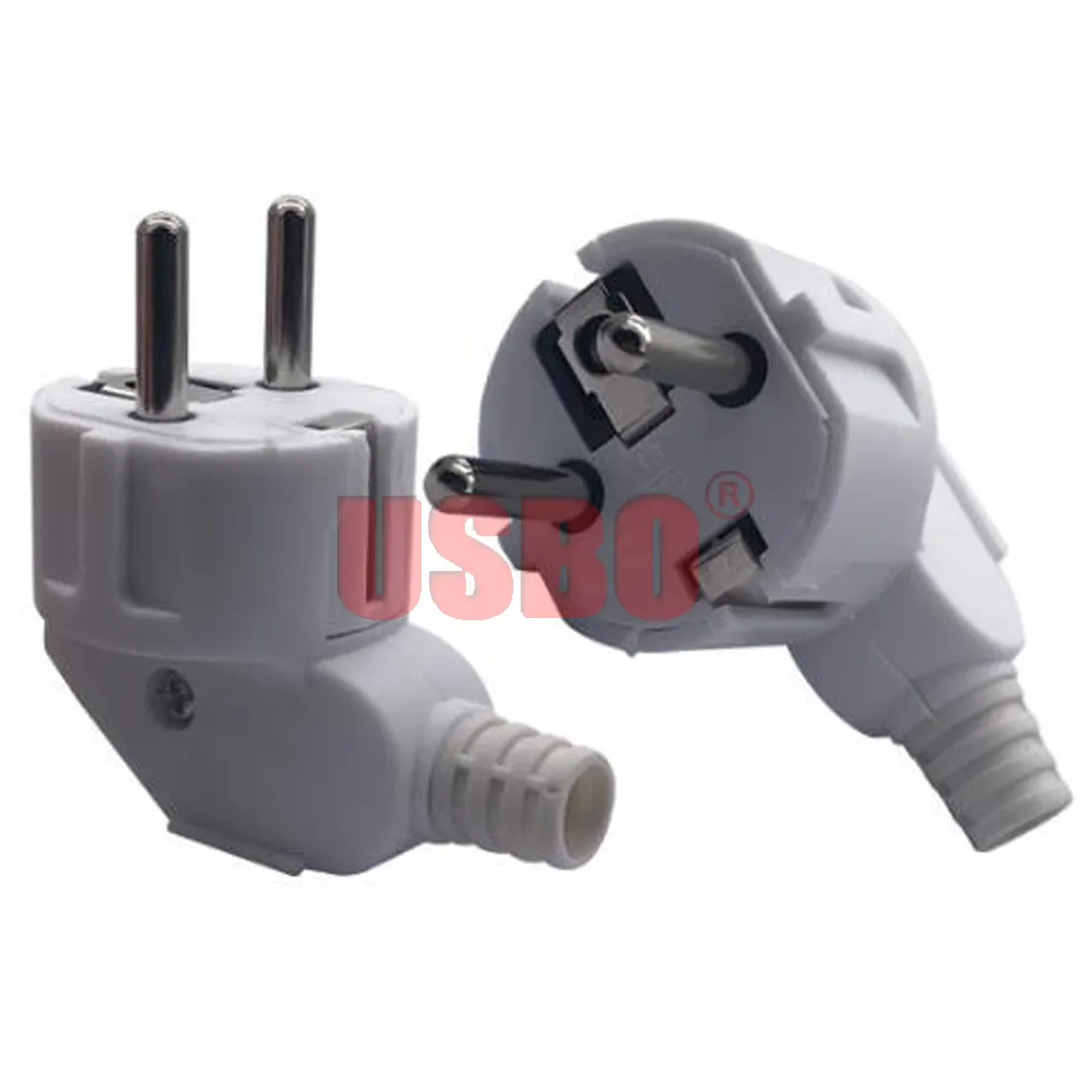 Elbow Black White 16A 250V Detachable Electric Plug Power Cable Wiring ...