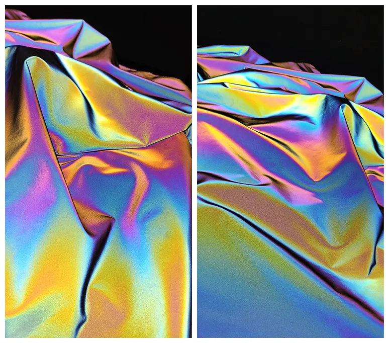 Rainbow Gradient Reflective Fabric Cloth for DIY Background Decor and ...