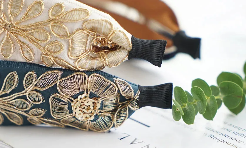 Fashion Korean Style Ink Painting Flowers Hairband For Women Girls ...