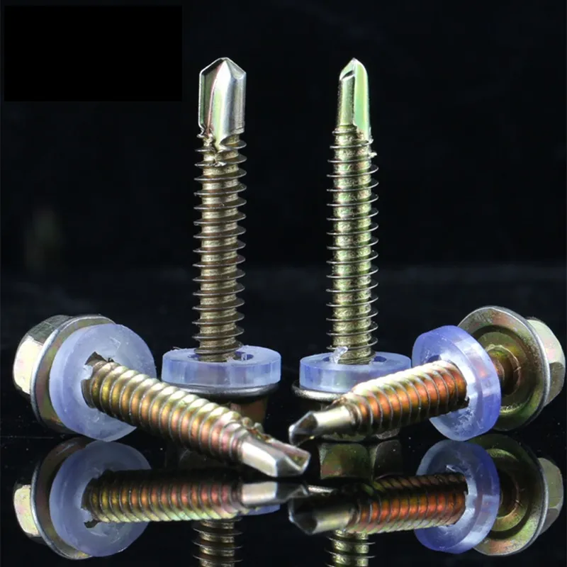 Hexagonal Self-Drilling Screw Waterproof Flat Washer Plastic Insulating ...