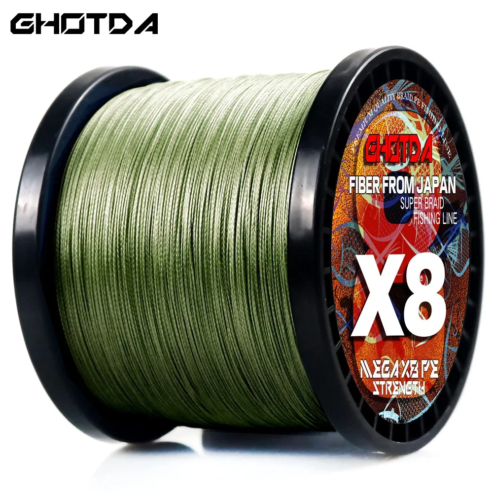 Ghotda Raw Silk 8-Strands 100% PE Sea Carp Fishing Line 0.8-8.0# 300m ...