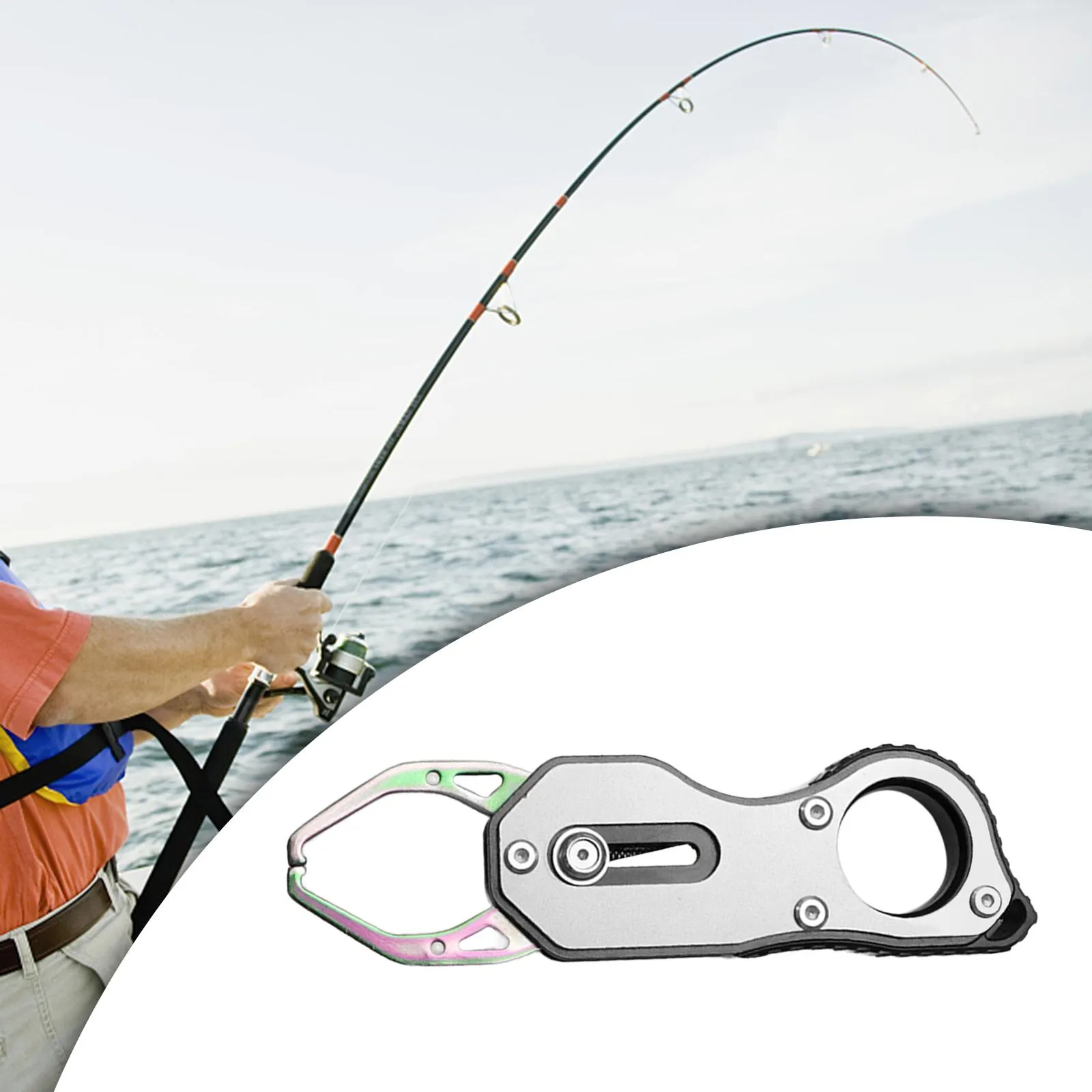 Fish Lip Gripper with Nylon Lanyard and Stainless Steel Carabiner for ...