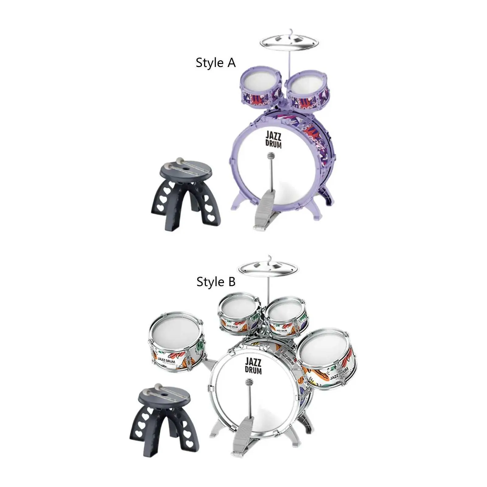 Baby Music Sound Toys Childrens Jazz Drum Set Early Learning Durable ...