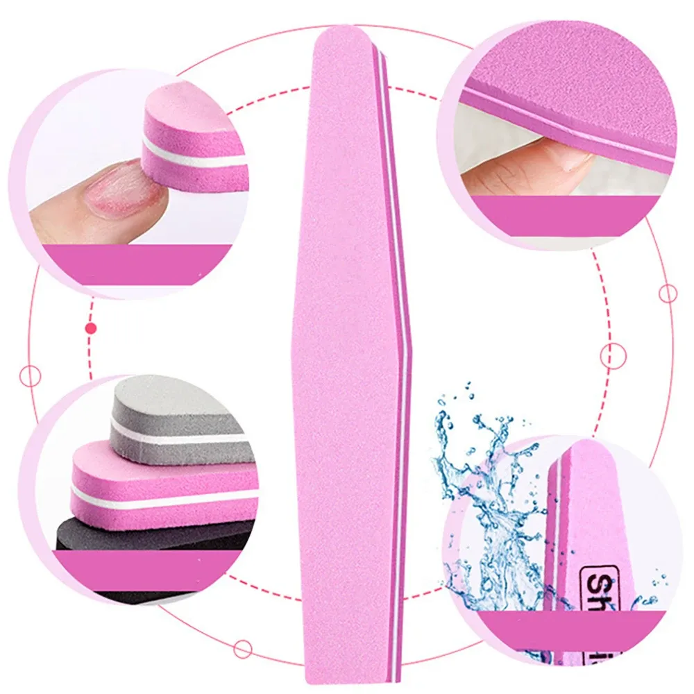 Pro 100/180 Grit Nail Files & Buffers for Manicure, Pedicure from ...