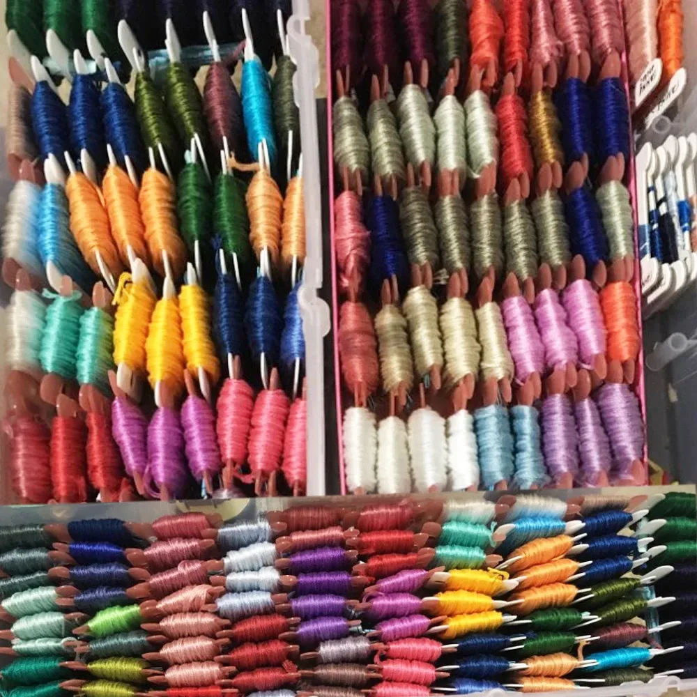 Plastic Thread Bobbins Thread Card For Cross Stitch Embroidery Floss ...