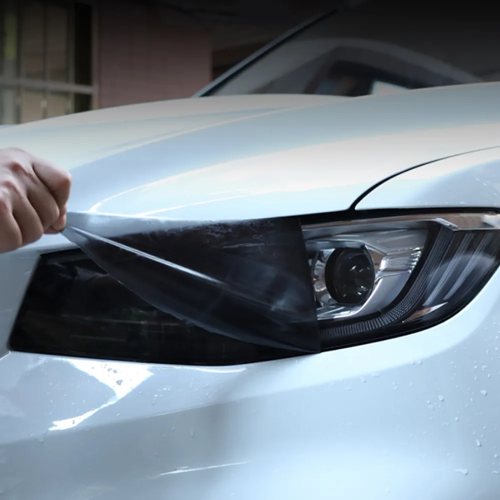 Mercedes Benz A Class W177 Headlight Tint Film Black Transparent TPU ...