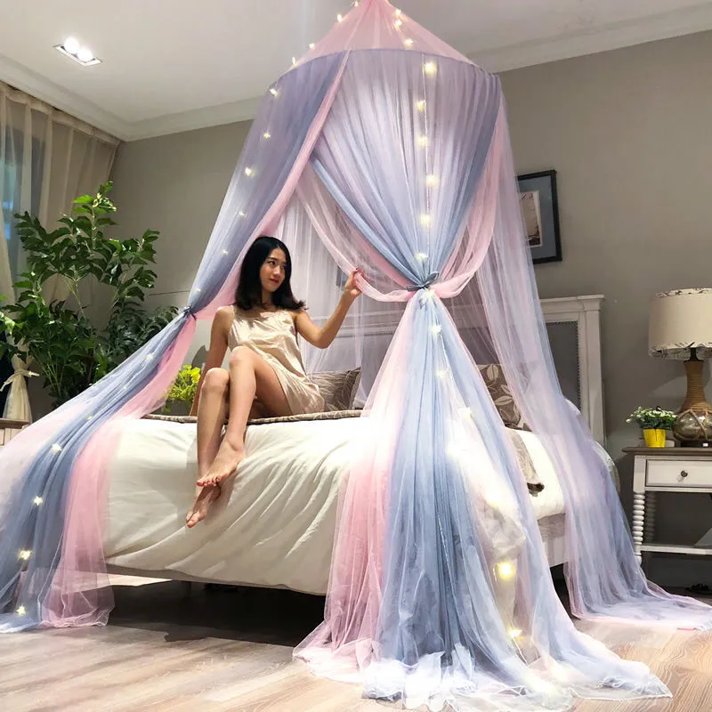 Mosquito Net For Patio Round Lace Dome Bed Canopy Lightweight Ceiling ...