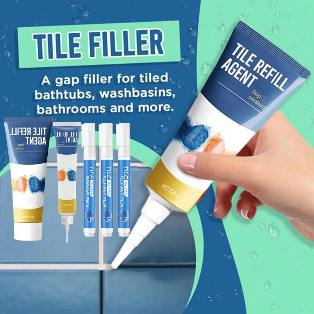 Waterproof Ceramic Tile Repair Agent: Grout Crack Filler & Bathtub ...