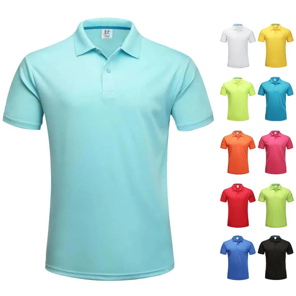 Plain Dry Fit Polyester Polo Shirt Men Breathable Quick Dry Golf Collar ...