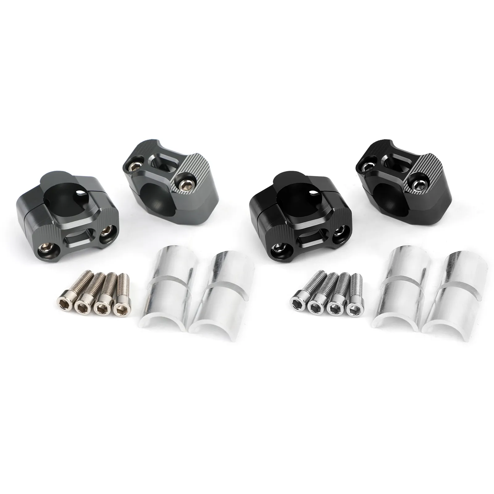 CNC Aluminum Motorcycle Handlebar Risers, Universal 22-28mm Clamp Mount ...
