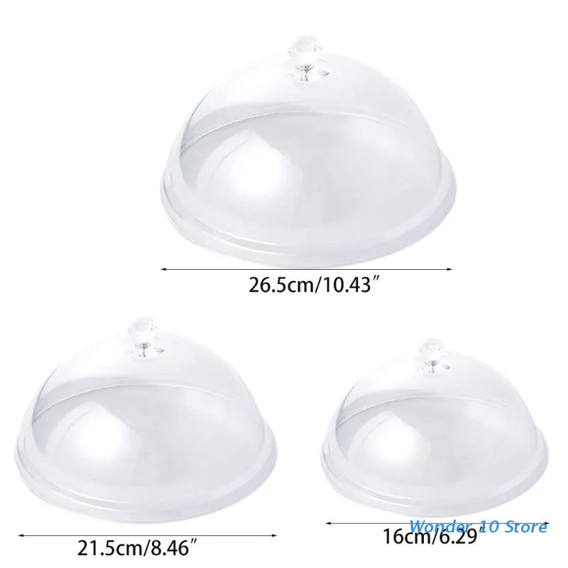 Food Cover Dome Guard Clear Acrylic Dust Protector for Plates Desserts ...