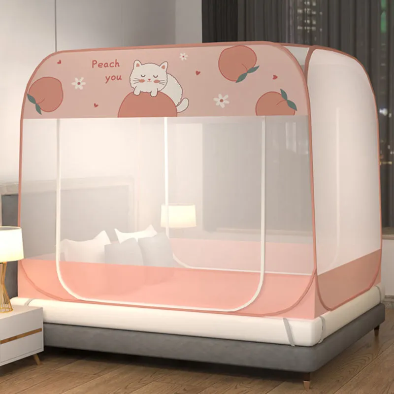 Universal Mongolian Yurt mosquito net in bed - Double-Door, Large Space ...